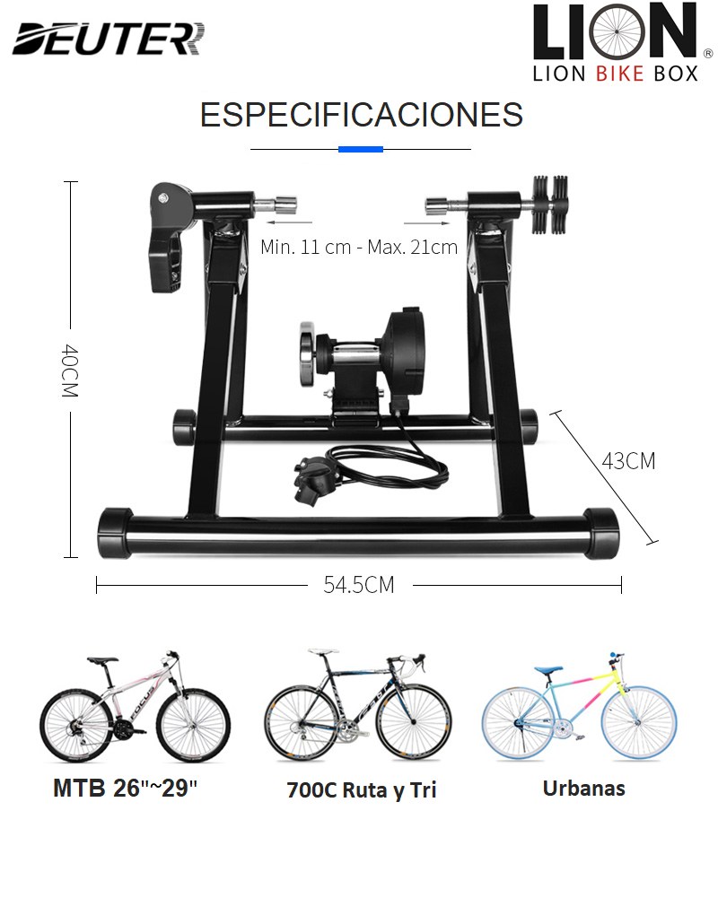 Deuter Bike Trainer: Rodillo Resistencia Magnética MT-04 Negro+ Banda Sudor. - Todotriatlon